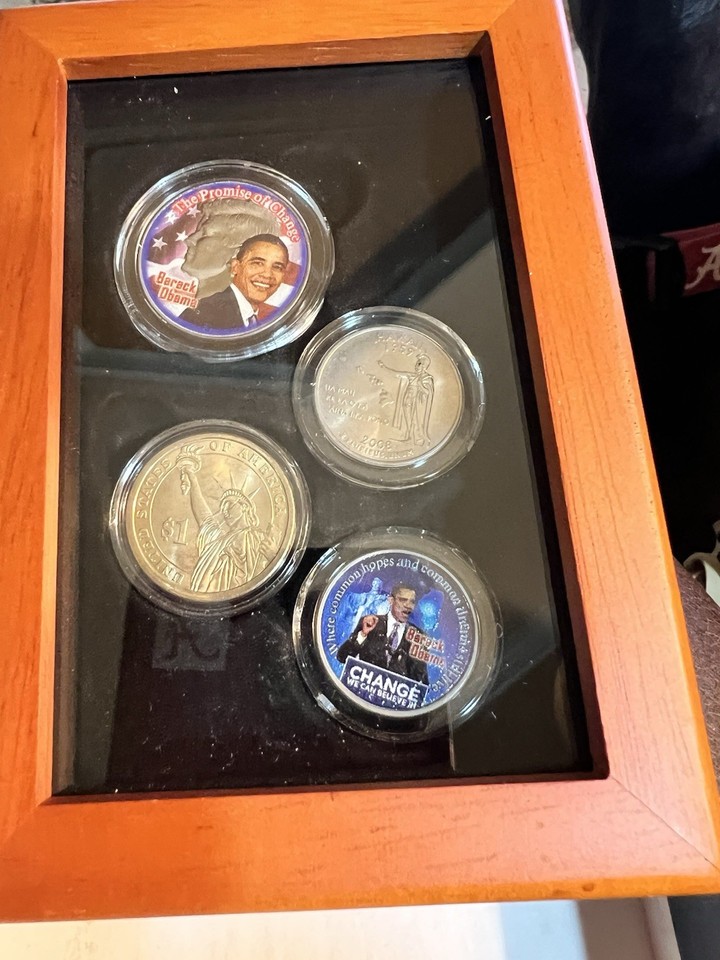 Barack Obama Presidential Coin Collection 4-COIN SET Each Coin WITH COA ...