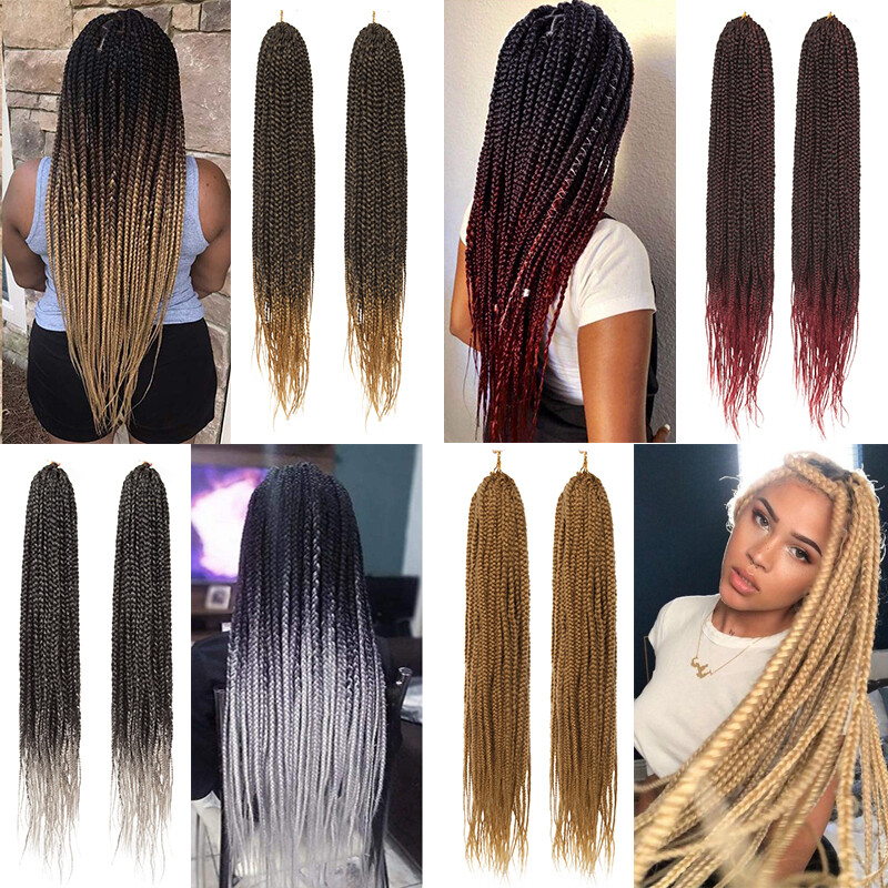 Two Color Box Braids