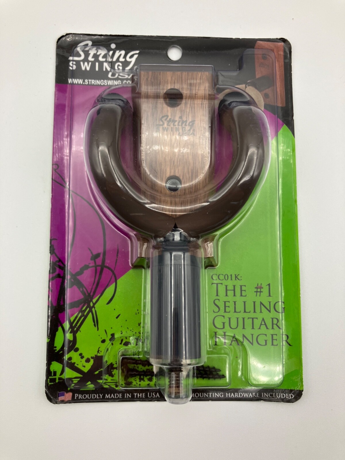 String+Swing+CC01K-C+Guitar+Wall+Mount+for+Acoustic%2FElectric+Guitars+-+Cherry for sale online ...