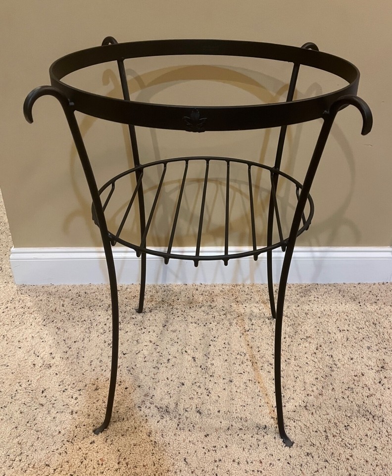 Longaberger Work Around Basket Set and Wrought Iron Stand | eBay