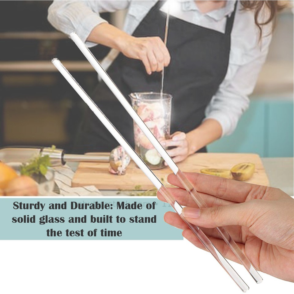 12Pcs Glass Stirring Rods 8" for Kitchen,Science Education Homemade ...