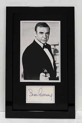 Sean Connery Signed Autographed Framed signature Cut Beckett ...
