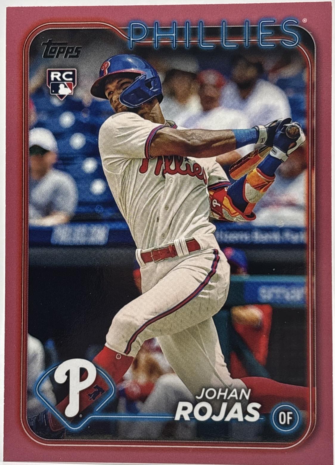 2024 Topps Series 1 - Johan Rojas #209 Mother's Day Hot Pink /50 (RC ...