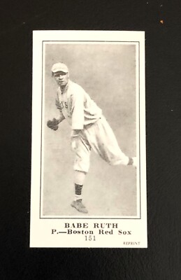 1915 M101-5 SPORTING NEWS REPRINT #151 BABE RUTH PITCHER ER BOSTON RED ...