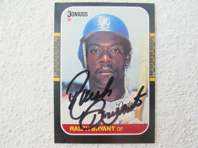 Dodgers Ralph Bryant Signed Autographed 1987 Donruss Mint | eBay