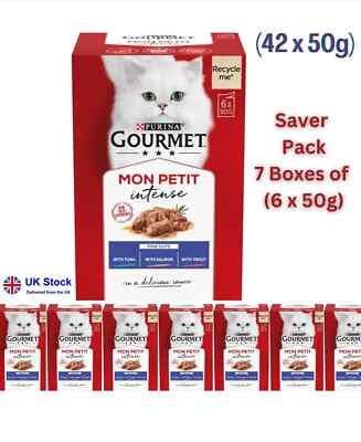 Gourmet Mon Petit Fine Cuts Cat Food Fish | Cats I SAVER pack (42 x 50g ...