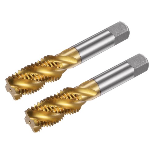 2pcs Spiral Flute Thread Tap Metric M20 x 2.5 H2 Ti-Coated Screw ...