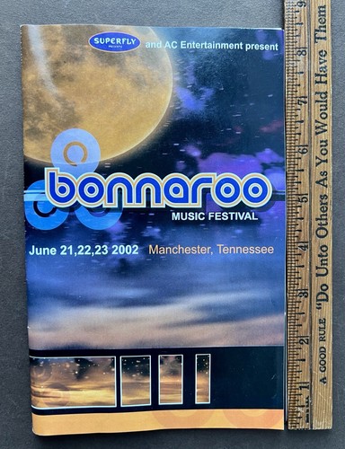 Bonnaroo 2002 Inaugural 1st Music Festival Booklet & 2 Original Maps ...