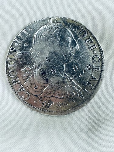 Mexico 1785 Silver 8 Reales- Spanish Colonial- Great Details- Chop ...