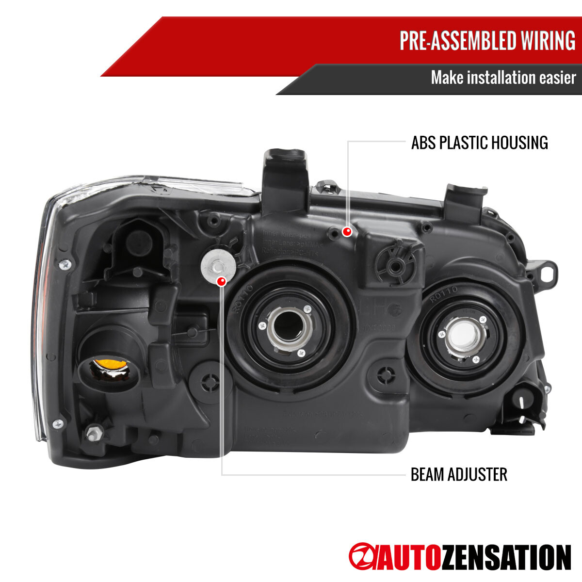 Fit 2004 2005 2006 2007 Toyota Highlander Headlights Lamps Assembly ...