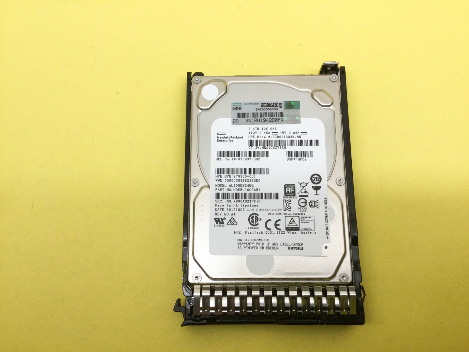 881457-B21 HPE 2.4TB 10K 12Gb/s SFF 2.5" SAS SC HDD HARD DRIVE 881507 ...