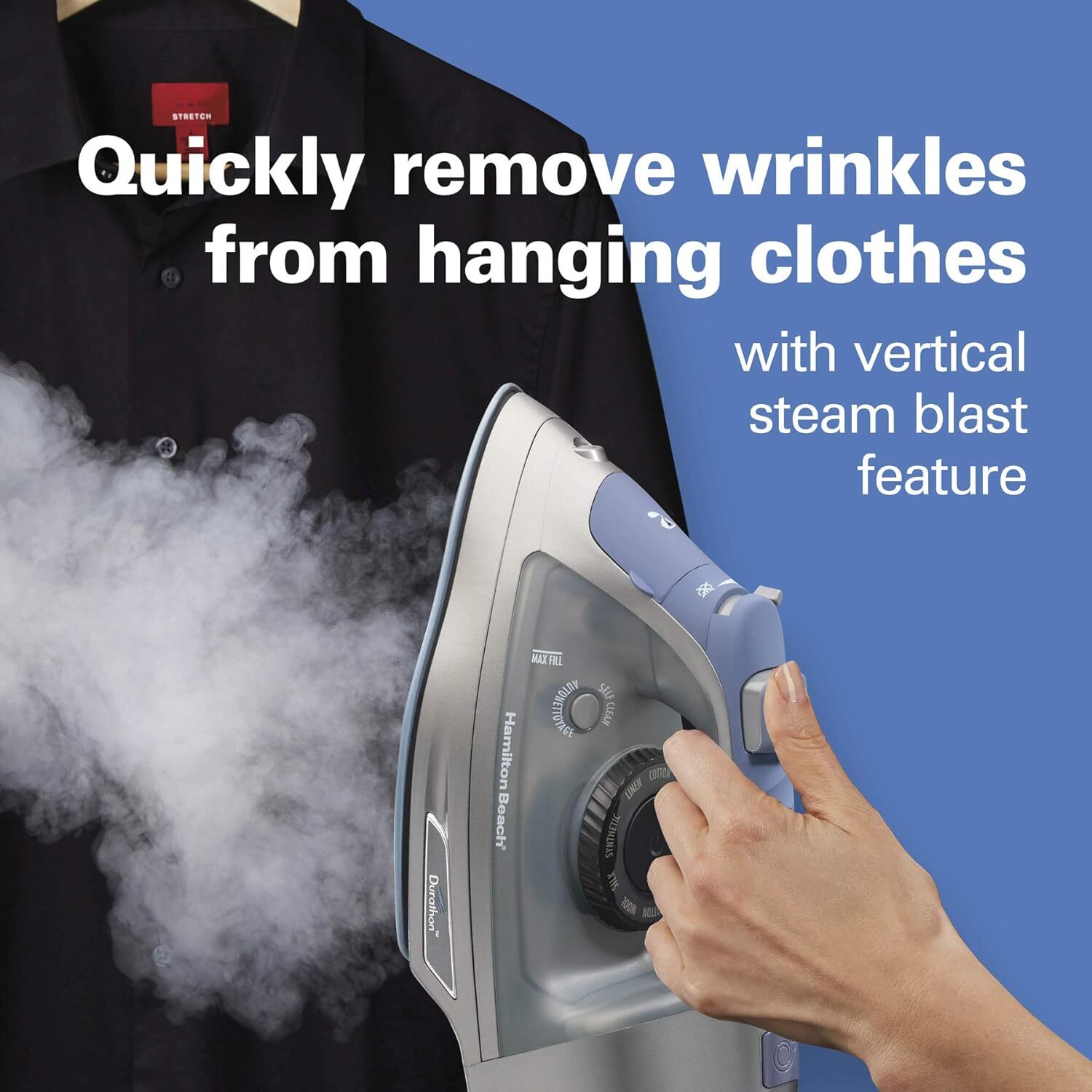 1800W Electric Steam Iron Vertical Steamer for Clothes with 8 ...