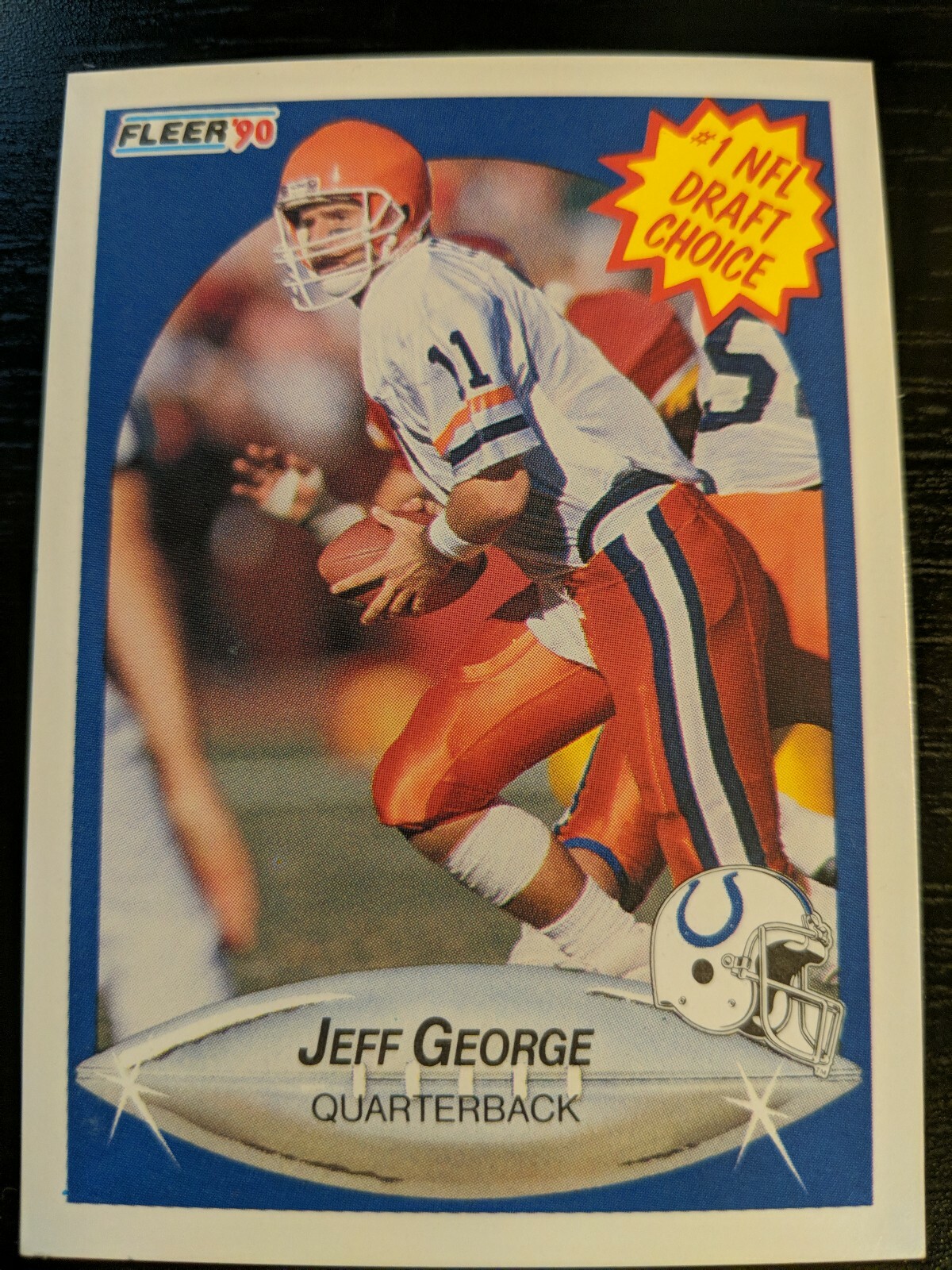1990 Fleer | JEFF GEORGE | Rookie Card RC | #1 NFL Draft Choice | #347 ...