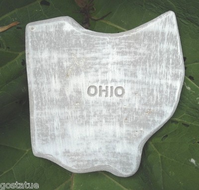 Plastic Ohio state mold plaster concrete casting garden mould 6.25" x 6 ...