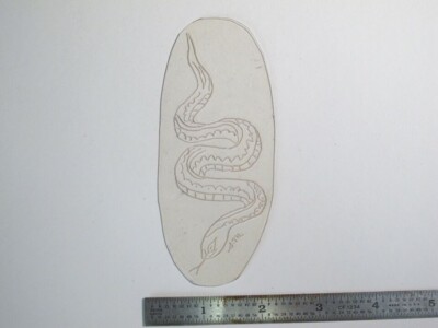 vtg 1960s 70s Tattoo Flash acetate stencil Slithering Snake signed SN1 ...