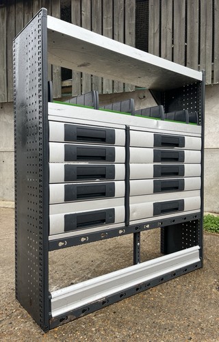 VAN RACKING SHELVING DRAWERS DRAWS LIN BINS SHELVES BOTT SORTIMO TEVO ...