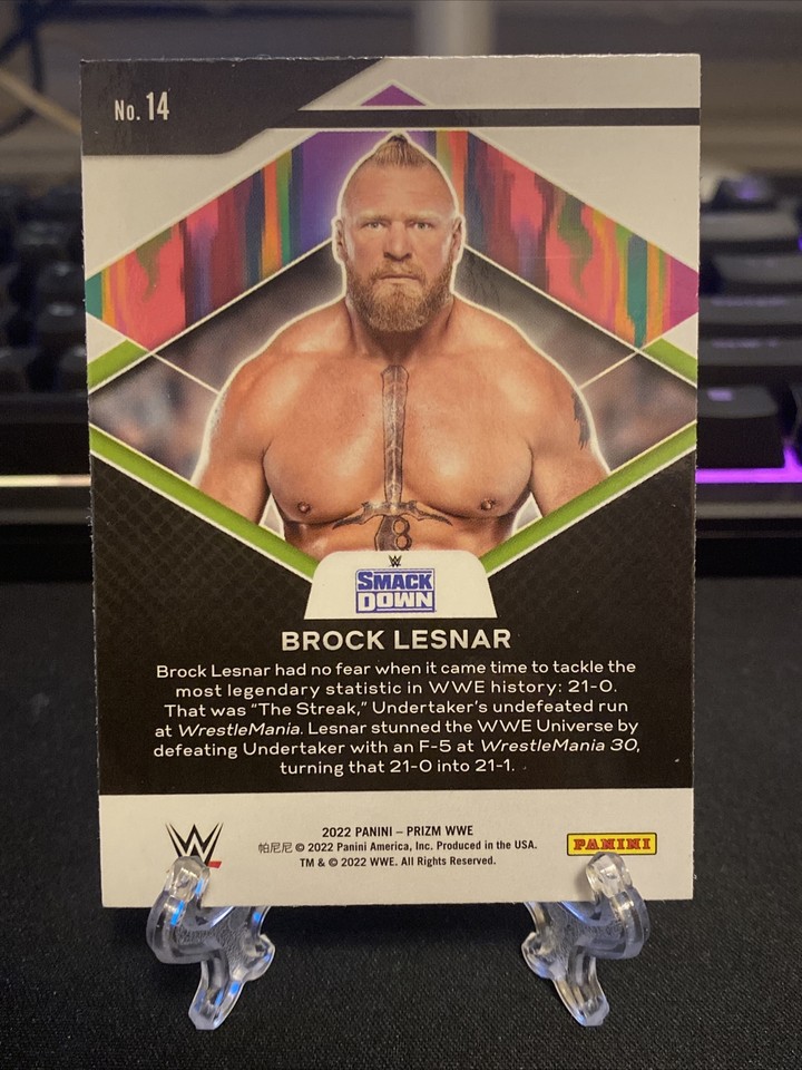 BROCK LESNAR - 2022 Panini Prizm WWE Debut Edition - FEARLESS INSERT ...
