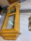 Oak Hardwood Wood Wooden Carved Glass Wall Hung Hanging Display Case ...