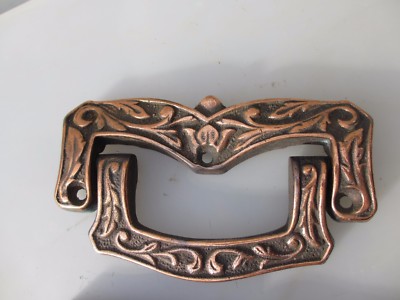 Large Antique Chest Handle Drawer Drop Pull Coffin Copper Plated ...