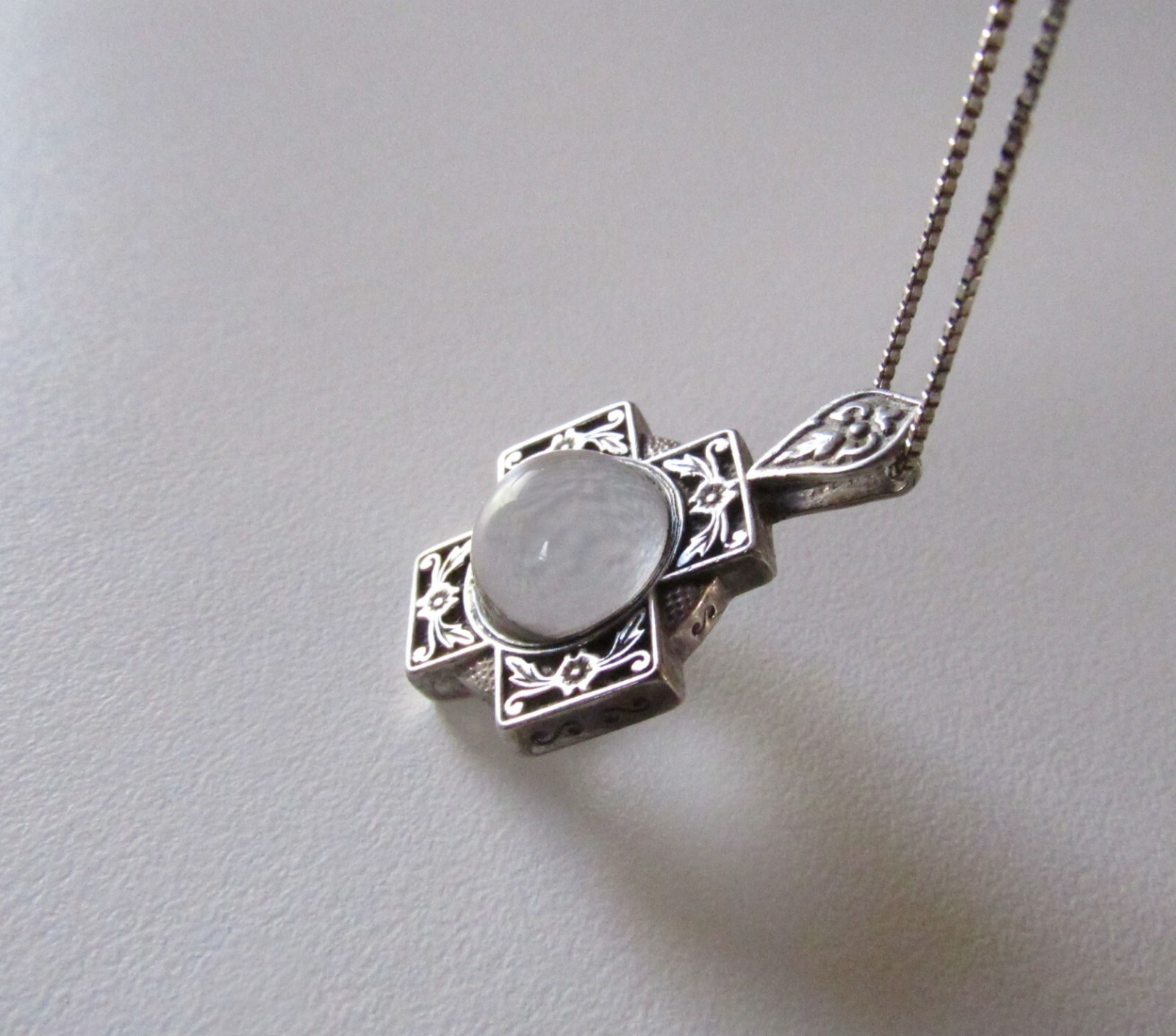 Antique Rock Quartz Pools of Light Sterling Repousse … - Gem