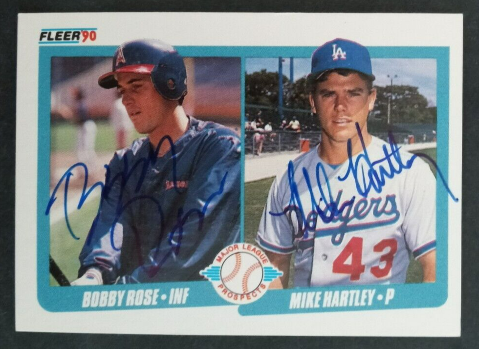 1990 Fleer SIGNED: Bobby Rose & Mike Hartley (Both) #651 | eBay
