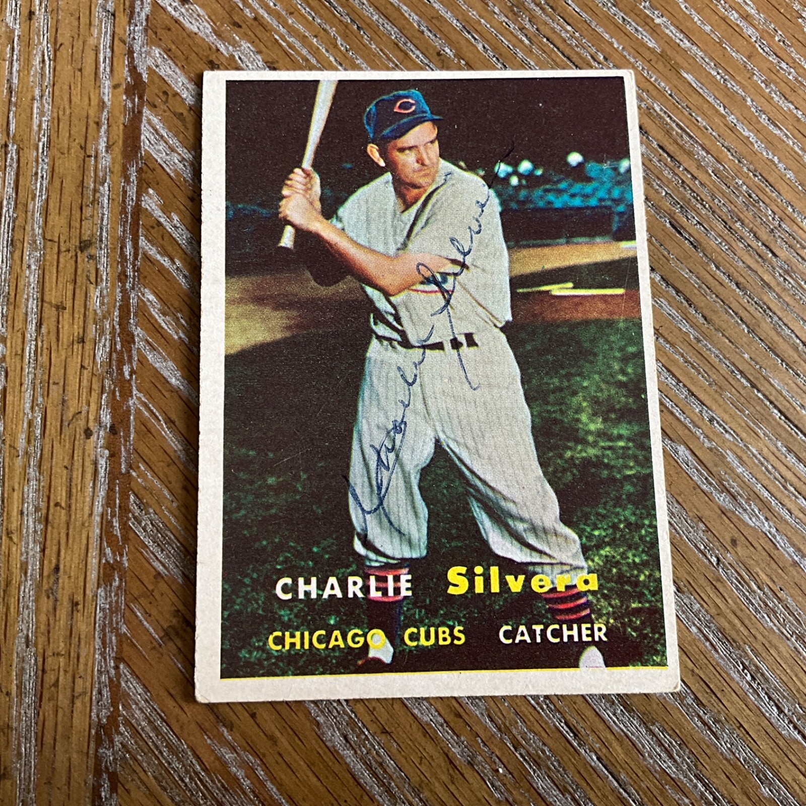 Autographed 1957 Topps CHARLIE SILVERA | eBay