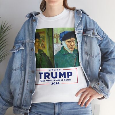 MAGA Trump Van Gogh 2024 Tee Shirt | eBay