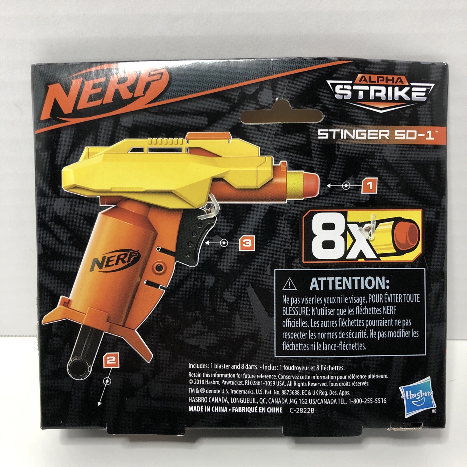 Nerf Blaster Gun Alpha Strike Stinger SD1 Includes 8 Darts | eBay