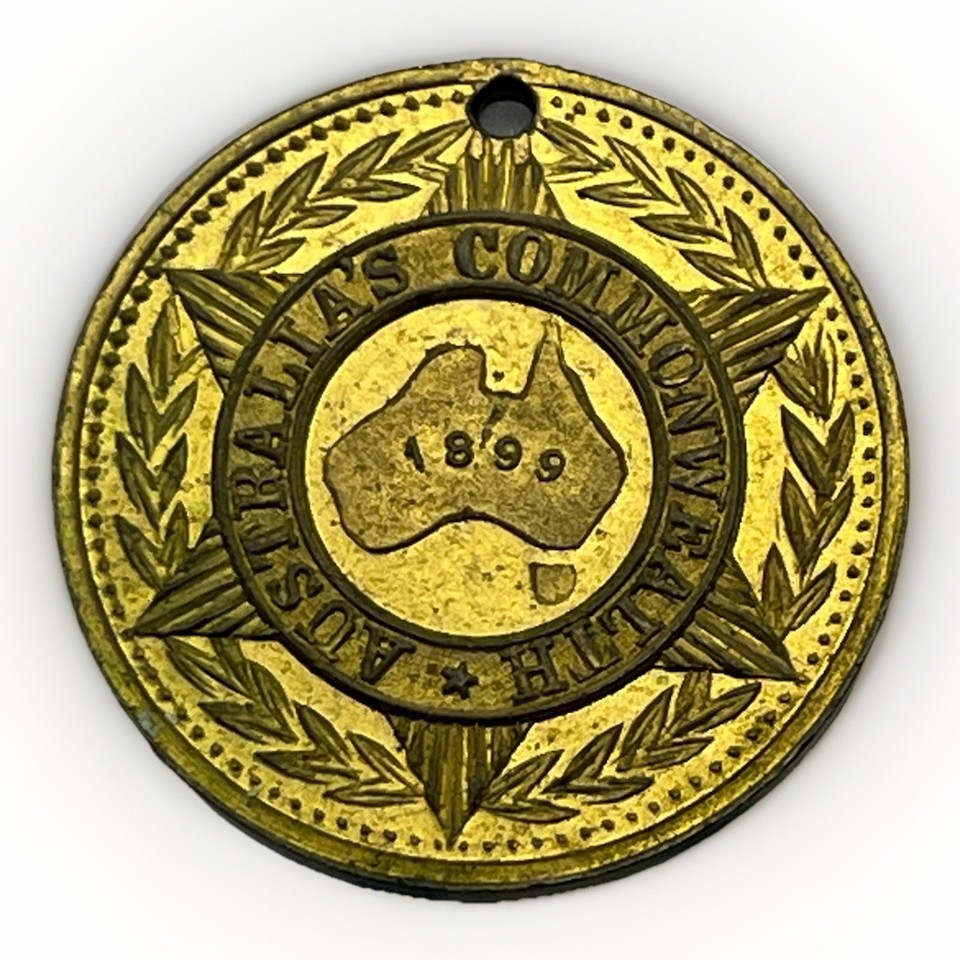1899 Medal_Promote Federation_Map of Australia Six-pointed star 23mm ...