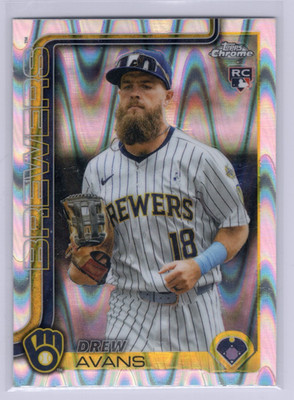 2025 Topps Chrome Update Drew Avans RayWave Refractor #USC47 Rookie RC ...