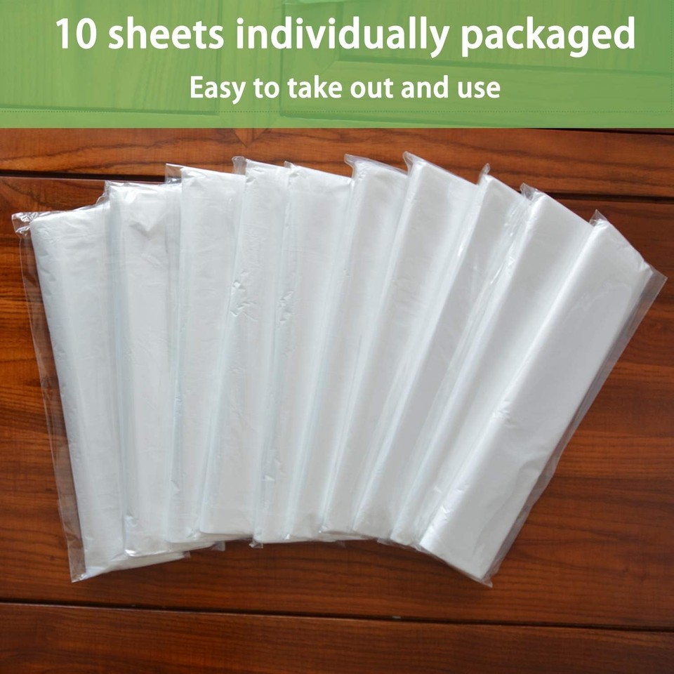 20 Piece Painter Plastic Drop Cloths, Waterproof Anti-dust Furniture ...