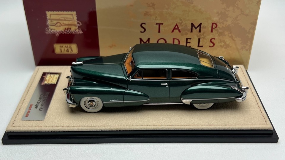 1/43 Stamp GLM 1947 Cadillac Series 62 Club Coupe Dark Green Resin ...
