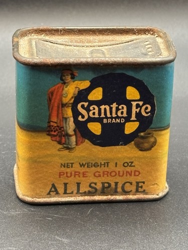 Vintage Santa Fe 1 oz ALL Spice Tin. Native American South Western ...