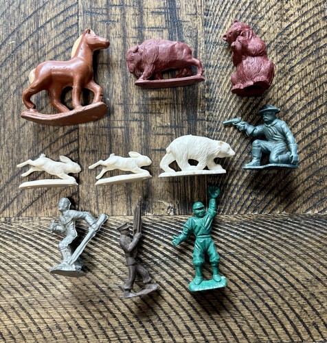 Vintage Toy Soldiers Animals Marx Arcor Toys Bear Rabbit Horse | eBay