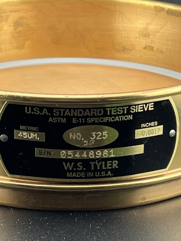 Brass No. 325 Mesh Sieve 8" Tyler 0.0017" 45μm ASTME USA Standard Test ...