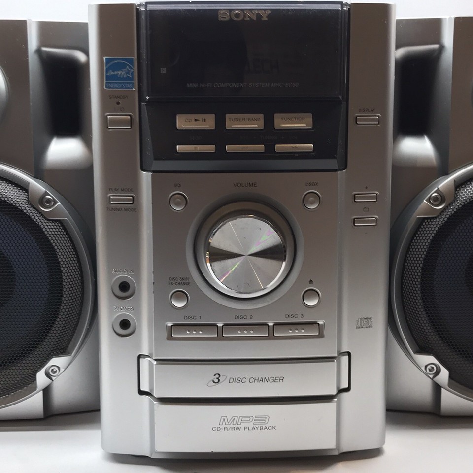 Sony MHC-EC50 Stereo CD 3 Disc Changer, Cassette, AM/FM, Speakes ...