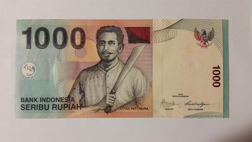 1000 Indonesian Rupiah Paper Money. Gambar Kapitan Pattimura. 2009 ...