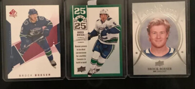 2018-19 Brock Boeser 3 Card Lot Portraits 25 Under 25 Sp Authentic Red ...