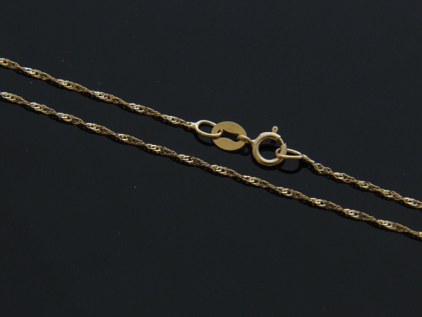 Solid 14k Gold Singapore rope chain Necklace Made in Italy All lengths ...