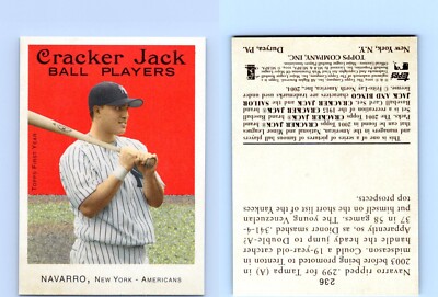 2004 Topps Cracker Jack Dioner Navarro SP (short print) #236b New York ...