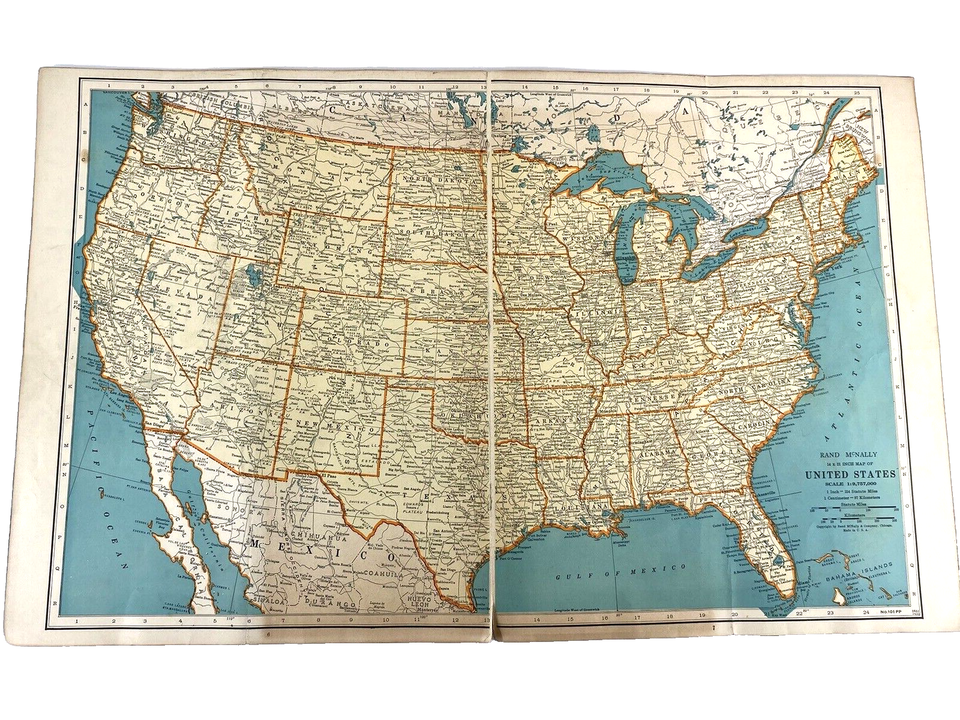 Rand McNally World Atlas 1933 Paperback Colorful Maps Cover Loose | eBay