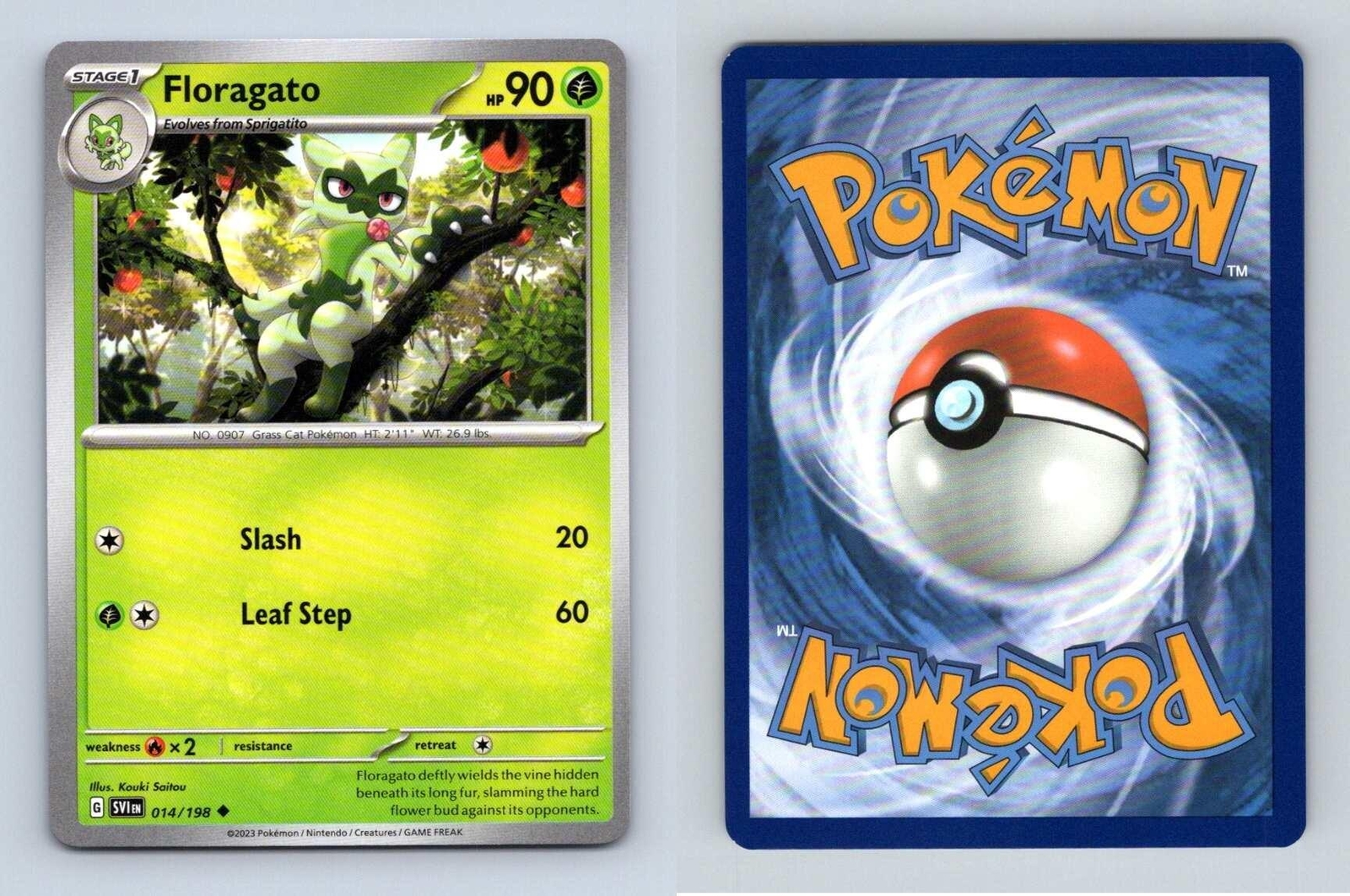 Floragato #14/198 Scarlet & Violet Uncommon Pokemon 2023 TCG Card | eBay UK