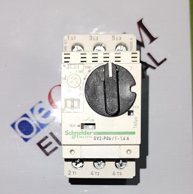 SCHNEIDER ELECTRIC GV2P06 MOTOR PROTECTION CIRCUIT BREAKER RANGE 1-1.6A ...