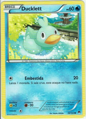 Pokemon Card Trading Card Game XY Turbo Fever No. 36/122 Ducklett ...