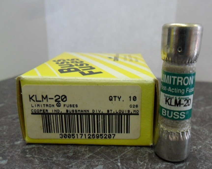 New Lot Bussmann KLM-20 Amp Fuses KLKD 20 600 Volts NIB | eBay