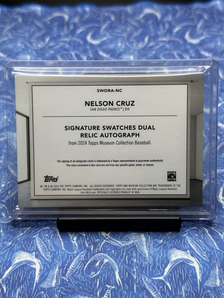 2024 Topps Museum Collection #SWDRA-NC Nelson Cruz Dual Relic Autograph ...