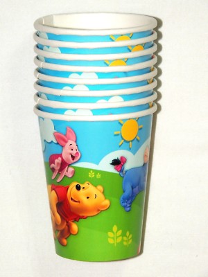WINNIE THE POOH & FRIENDS - 8- PAPER CUPS 9 FL. OZ. - , PARTY SUPPLIES ...