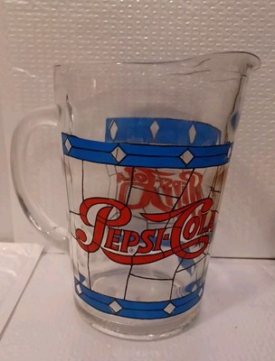 Vtg 1970'S Pepsi Cola Pitcher Tiffany Style Stained Glass Design | eBay