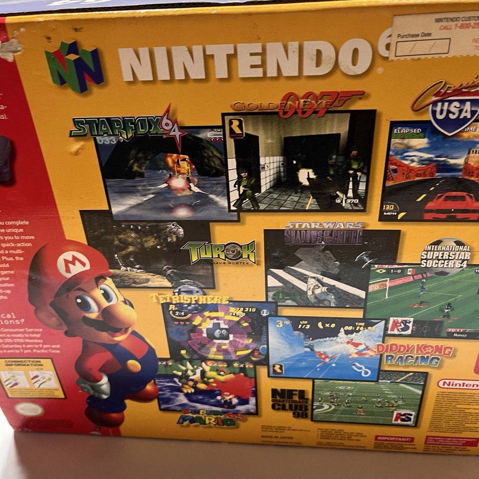 ORIGINAL 1996 Nintendo N64 Video Game Console EMPTY BOX & STYROFOAM ...