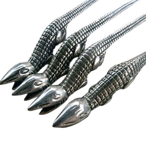 Rare Antique Alligator Spoons Whimsical Vintage Collectors Set Of 4 | eBay